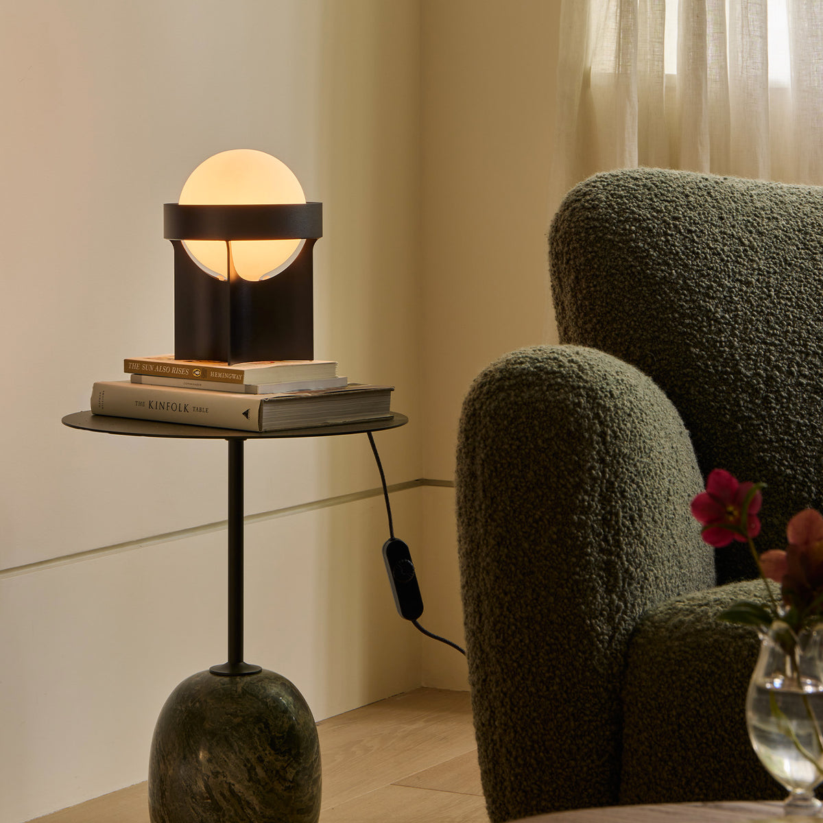 Loop Table Lamp in Dark Grey + Sphere IV | John Tree for Tala | Table ...