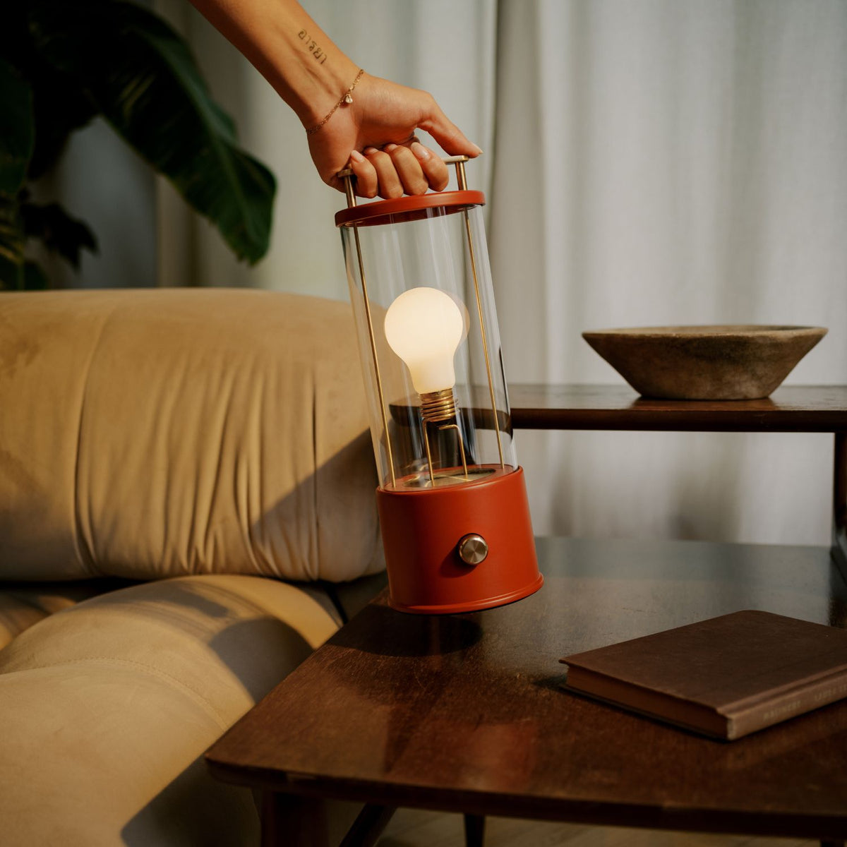 The Muse Portable Lamp in Pomona Red | Table Lamps | Tala